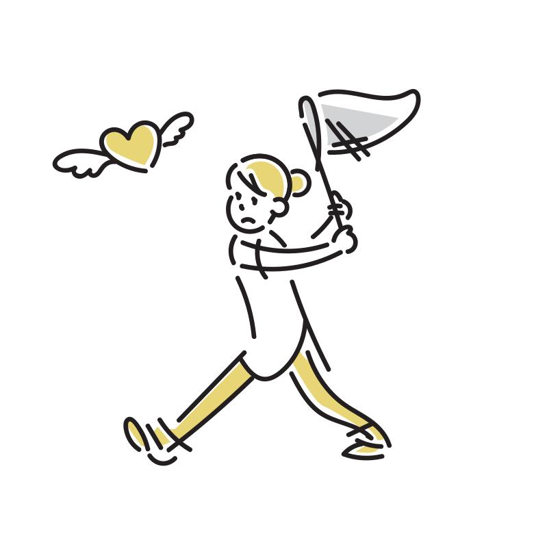 愛・いいねが欲しい女性のイラスト